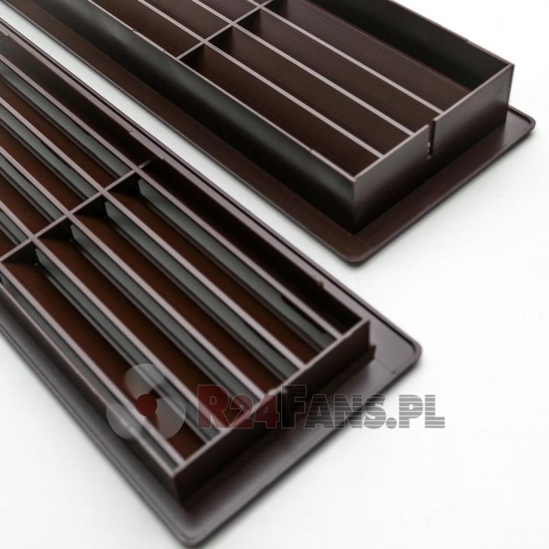 Prostokątne ciemne kratki drzwiowe 452mm na 92mm - Sklep wentylacyjny ...