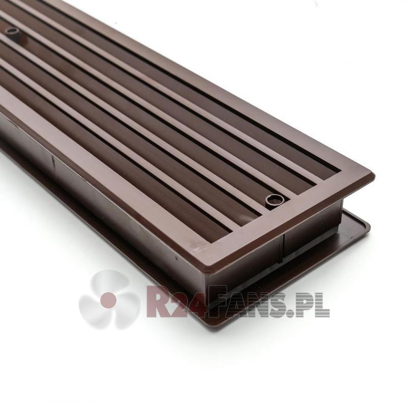 Prostokątne ciemne kratki drzwiowe 452mm na 92mm - Sklep wentylacyjny ...